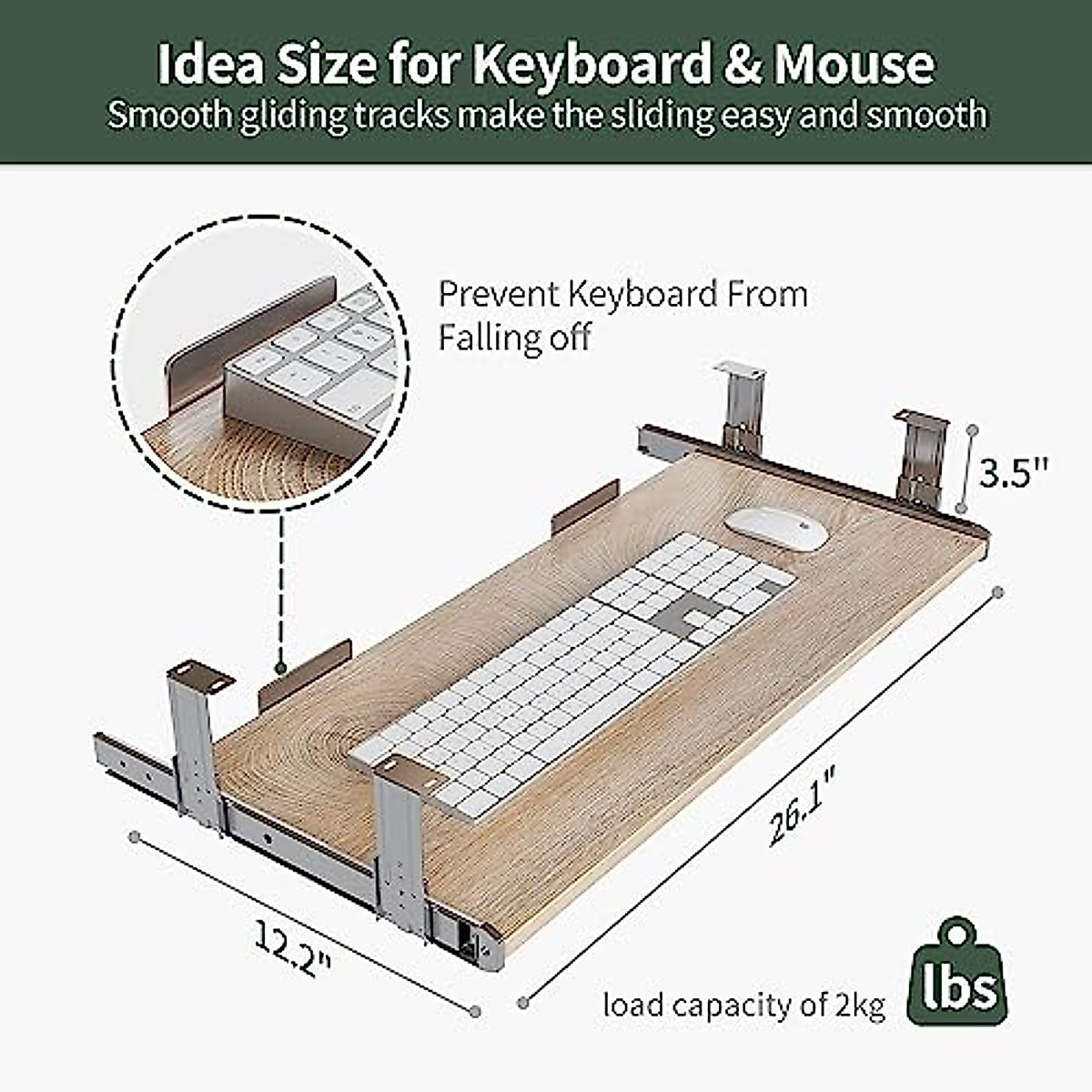 FEZIBO Standing Desk with Drawers, Adjustable Height Desk with Keyboard Tray, Stand Up Desk with Storage Shelf, 48 x 24 Inchs, Maple Top