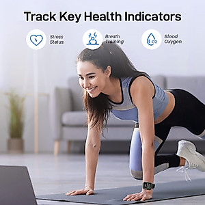 Smart Watch, 1.5 Inch HD Touch Screen Fitness Watch，18 Sport Modes IP68 Waterproof Fitness Tracker with Heart Rate Tracker Blood Oxygen Sleep Monitor, for iPhone Android Men Women