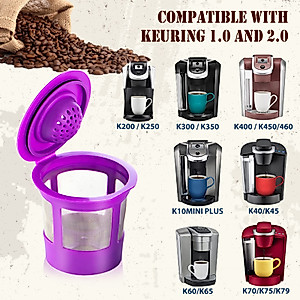 Reusable K Cups for Keurig 1.0 & 2.0 Brewers, Stainless Steel Refillable Mesh Filter, Eco-Friendly Coffee Pods (Pack of 4)