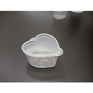 Kbraveo 40 Packs Slime Containers, Heart Shaped Slime Storage Containers With Lids for 20g Slime DIY Art Craft Making