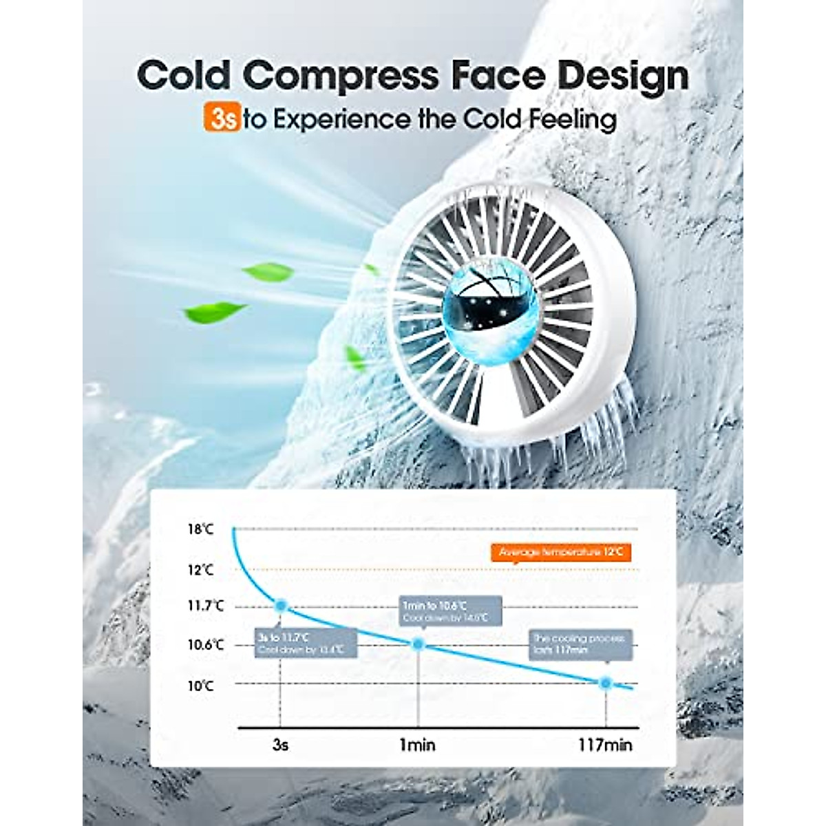 Mini Handheld Fan,New Semiconductor Refrigeration Hand Fan for Fast Cooling ,USB Rechargeable Fan Personal, Battery Operated 3 Speed Small Fan,Mini Size perfect for Kids,Home,Outdoor,Office,Travel