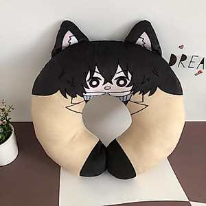Kejodiy Dazai Plush U-Shaped Pillow Anime Plush Animal Soft Figure BSD Toys Cushions Pillows Gifts 11.8 Inches