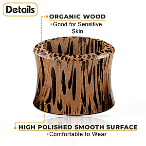 BIG GAUGES 2 Pairs Coconut Wood 4gauges 5 mm Double Flared Saddle Piercing Jewelry Ear Flesh Tunnel Stretcher Earring Lobe Plugs BG6932