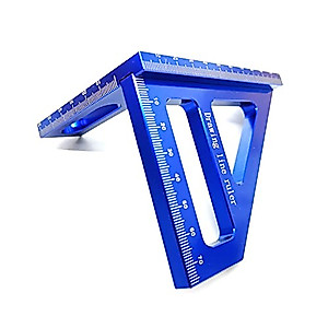 Zeglavi 45/90 Degree Aluminum Alloy Woodworking Square Protractor Miter Triangle Ruler Layout Measuring Tool for Engineer Carpenter