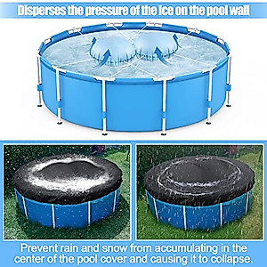 2pcs 4ft Dia. Pool Air Pillows for Above Ground Pools & Patio Furniture Cover Airbag - Winter Closing Winterizing Kit with Ropes, Thicken PVC Ice Equalizer Support Swimming Pool Covers