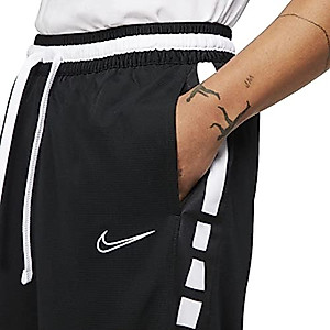 Nike Elite Stripe Basketball Short (Medium, Black/White/White)