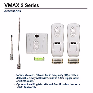 Elite Screens VMAX2, 120-inch 16:9, Wall Ceiling Electric Motorized Drop Down HD Projection Projector Screen, VMAX120XWH2