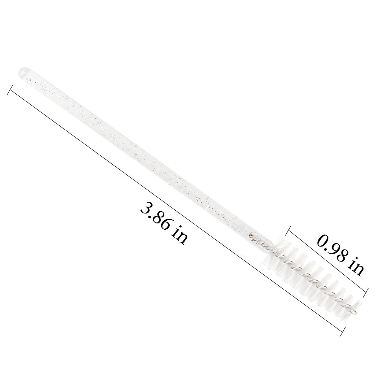 300 PCS Crystal Eyelash Mascara Wands Disposable Lash Brushes for Extensions Spoolie Brush Applicators Makeup Tool Kits (White)