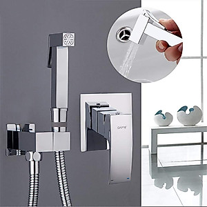 FALIYORS Water-Tap Bath Shower Systems Bidet Faucet Shower Bathroom Mixer Faucet Toilet Bidet Shower Brass Wall Mounted Washer Tap Mixer Anal Douche