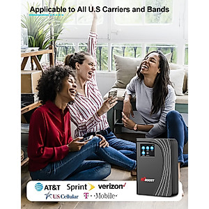 Cell Phone Signal Booster, 4G LTE 5G Cell Phone Booster with LCD Touch Screen Cover 4,500 Sq Ft for Home Office All U.S. Carriers Verizon, AT&T, T-Mobile 65dB High Gain Support All Band | FCC Approved