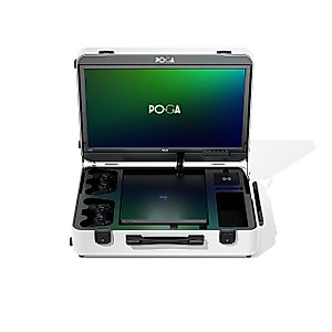 POGA PRO Premium Portable Console Travel Case incl. Trolley and 21,5'' ASUS Gaming Monitor for PS4 Slim - White