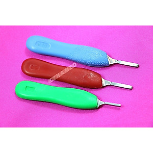 Premium 3 Scalpel Handle # 3 +#4 + #5 + 60 Scalpel Blades Dental Instruments-CYNAMED Brand