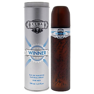 Cuba Winner Eau de Toilette Spray for Men, Multi color, 3.3 Ounce, 100 Ml