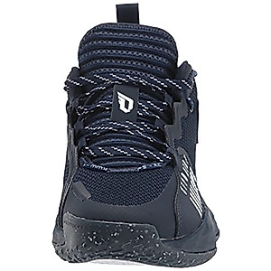 adidas Unisex Dame 7 Extply Basketball Shoe, Team Navy Blue/White/Team Navy Blue, 11 US Men