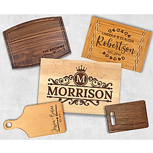 Custom Cutting Boards Wood Engraved Housewarming Gift Personalized Mr Mrs Cutting Board Engraved Cutting Board