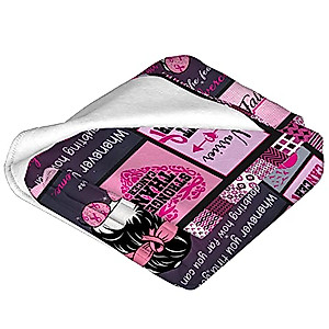Pesine Cancer Awareness Blanket for Women Healing Survivor Gifts Get Well Throw Blankets Flannel 50X60in Multicolor