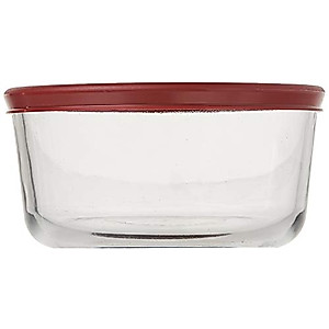Anchor Hocking 4 Cup Food Storage Containers with Red Lids (3)