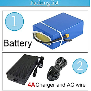 72V 20AH Ebike Battery with 60A BMS Protection for 72V 3000W 2500W 2000W 1500W Ebike, Motorcycle, Scooter, Go Kart, PVC Lithium Battery Pack