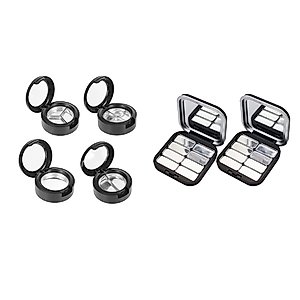 KALLORY 6pcs Empty Magnetic Eyeshadow Palette, Small Makeup Palette Lipstick Compact Containers Cosmetic Sample Storage Cases Magnetic Pallete for Makeup
