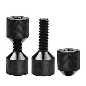 Two Hole Pin Set 1-1/8", for 6061 Aluminum Lightweight 2 Hole Pin Set with Anodized Oxide Black Finish