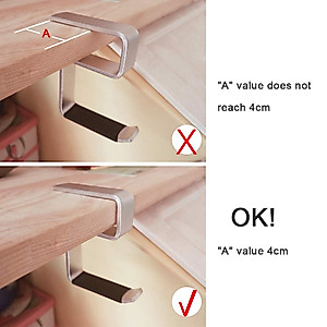 DANXQ Office Computer Desk Aluminum Hook Clamp-On Desk Headphone Holder/Backpack Hook/Provides A Convenient Place to Hang Headset Or Bag (for 2CM Board)