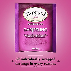 Twinings Darjeeling Tea - A Delicate, Dry Black Tea, Sophisticated Coffee Alternative with Less Caffeine, Individually Wrapped Tea Bags, 50 Count (Pack of 3)