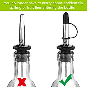 100 Pieces Pourers Dust Caps, Hooded Pourers Dust Caps, Olive Oil Liquor Bottle Pour Spout Cover Rubber Caps (Not Include the Spout)