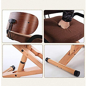 Autopeck Ergonomic Kneeling Chair Posture Wooden Back Office Seat Thick Wood Adjustable Suitable Stool Design Home Healthy Support Improved Knee