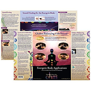 Ohm Therapeutics TUNING FORK TREATMENT CHARTS (3) — for Self-care, Massage Therapy, Energy Practitioners, Chakra Balancing & Sound Therapy