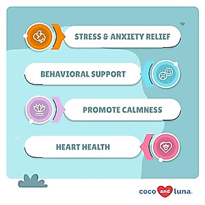 Calming Chews for Dogs - 120 Chewable Tablets - with Hemp, Chamomile, and L-Tryptophan for Anxiety Relief, Separation Stress, Noise, Thunder and Barking