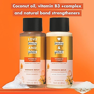 Love Beauty and Planet Shampoo with Vitamin B3 Coconut Oil & Ylang Ylang for Intensive Repair for Damaged Hair Sulfate, Silicone, & Paraben Free. Cruelty-Free. 13.5 oz