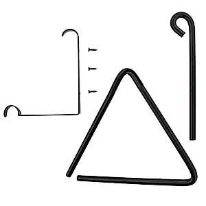 Rural365 Triangle Dinner Bell, 8in - Cast Iron Dinner Bell, Dinner Triangle Bell Forged Metal Triangle for Outside