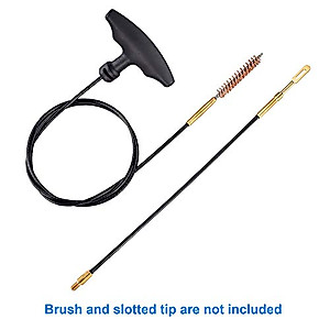 Raiseek Flexible Threaded Bore Cleaning Coated Cable Set 8", 33" for Pistol Rifle in Zippered Pouch