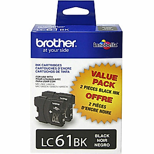 Brother LC61BK 2 Pack Black -Ink Cartridges