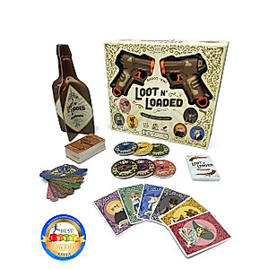 Loot N' Loaded - The Quick Draw and Item Collecting Card Game with Toy Guns, Great Addition to Your Family, Adult, and Party Games, 2-6 Players