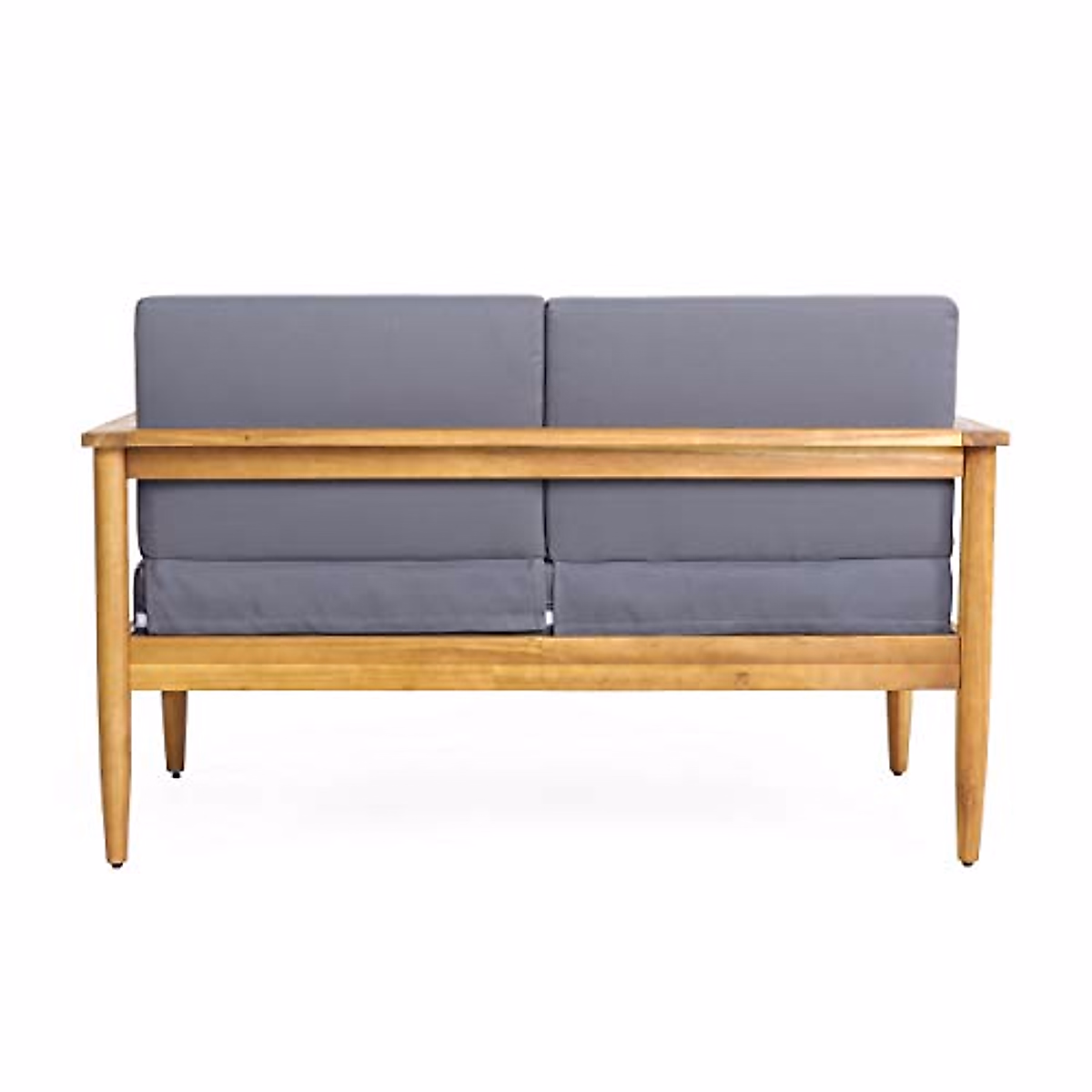 Christopher Knight Home Love seat, Dark Gray + Teak