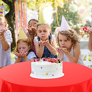 Kinlop 6 Pieces Round Tablecloth 84 Inch Cloud Tablecloth Cow Print Tablecloth Premium Plastic Table Cloth Disposable Table Covers Waterproof Tablecloths for Party Dinner Birthday Camping Picnic