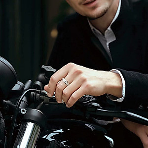 King Will 8mm Lord's Prayer Rotatable Ring Stainless Steel Ring Comfort Fit Wedding Band Rings For Men Women 9.5