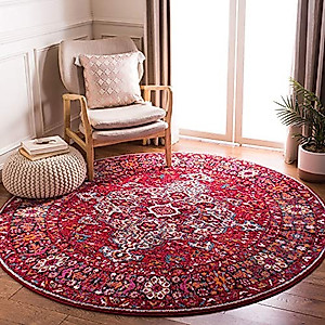 SAFAVIEH Vintage Hamadan Collection 9' x 12' Red / Multi VTH222A Oriental Traditional Persian Non-Shedding Living Room Bedroom Dining Home Office Area Rug