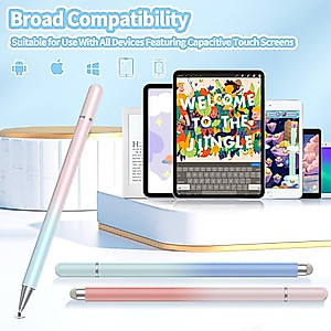 Stylus Pens for Touch Screens(3 Pcs), High Precision 2-in-1 Stylus Pen for iPad Compatible with iPad/iPhone/Tablet/Android/iOS and All Capacitive Touch Screens