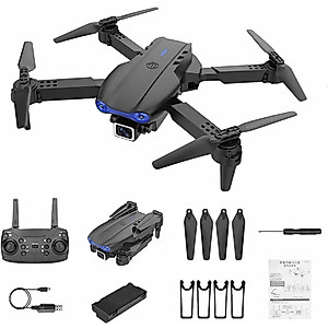 Lukern 2023 Drone with 4K Dual HD Cameras Upgraded Version RC Quadcopter for Adults and Kids, Beginner WiFi RC Drone Live Video, HD RC Plane, Orbital Flight Black