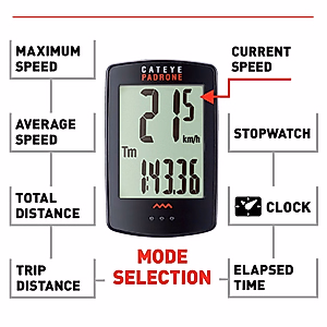 CATEYE, Padrone Wireless Bike Computer, Black