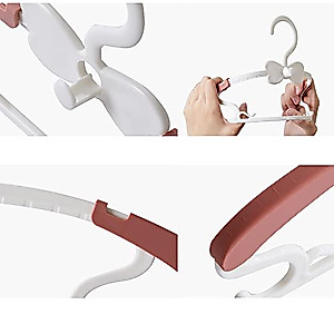 Baby Hangers for Nursery, 20 Pack Kids Hangers with 6 Clothing Dividers, Baby Clothes Hangers, Non-Slip Stackable Plastic Infant Pant Newborn Children Coat Hanger for Girls Toddler Child Pink