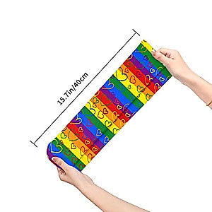 Valentine's Day Socks Valentines Love Heart Novelty Socks Stocking Festival Stuffers 15.7 Inches Long Gifts for Women Men