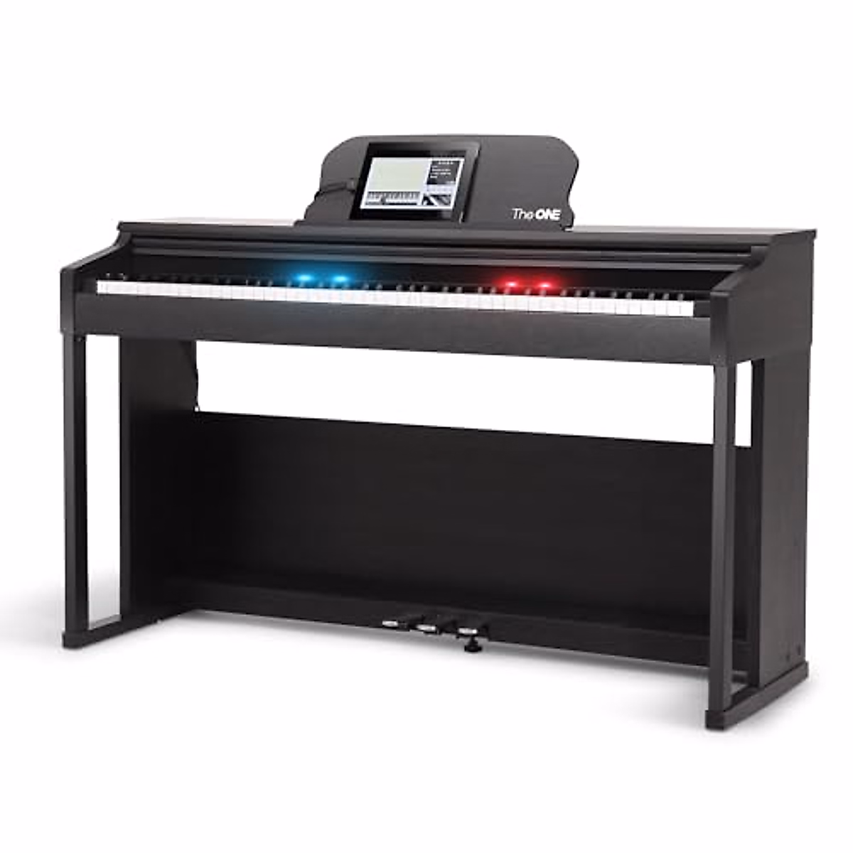 The ONE Lighted-up Digital Piano, Smart Teaching Piano Keyboard with 88 Hammer Action Keys for Beginner/Adult, Full Size Weighted Keyboard with 3 Pedals/Free APP/Bluetooth/MIDI/Headphone Output