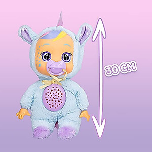 Cry Babies Goodnight Jenna - 12" Sleepytime Baby Doll | Plays 5 Lullabies and Night Light Starry Sky Projection , Blue
