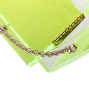 MILANBLOCKS Neon Transparent Clear Acrylic Plastic Hard Party Clutch Purse