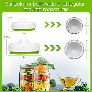 Electric Mason Jar Vacuum Sealer, 6 in 1 Vacuum Sealer Kit for Jars Compatible with Vacuum Bag/Vacuum Seal Containers, Wide Mouth and Regular Mouth Canning Lid Machine for Food Storage