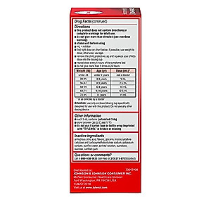 Children's Tylenol Oral Suspension Acetaminophen Medicine, Dye-Free Cherry, 4 fl. oz