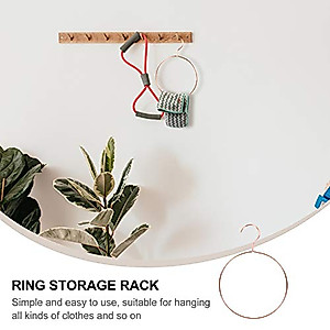Cabilock Sock Dryer Stainless Steel Round Tie Hanger Belt Silk Scarf Ring Storage Closet Hanger (Rose Gold) Clothes Hangers